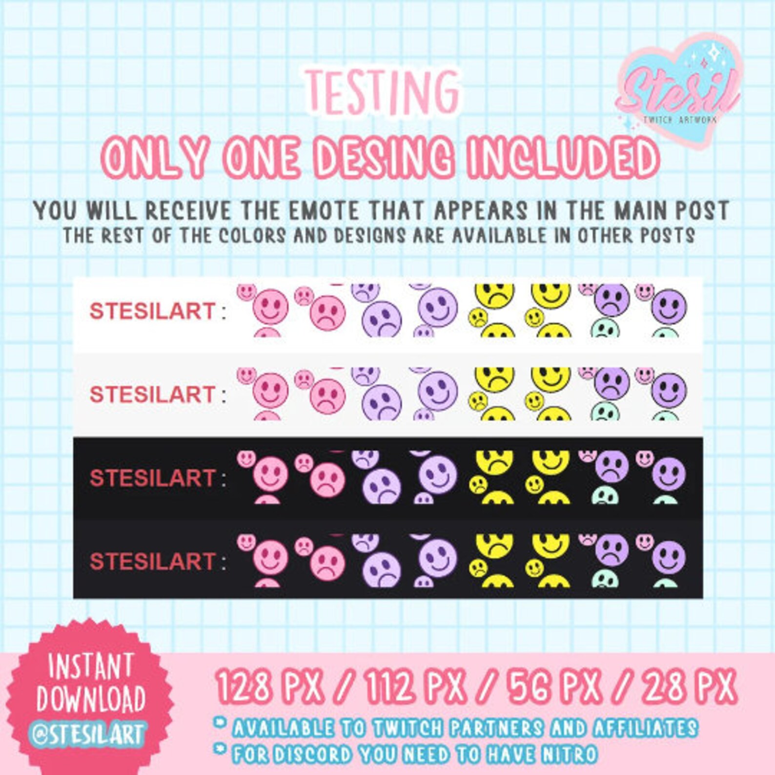 Animated and Static Twitch Discord Emote / RAIN COLORFUL - Etsy