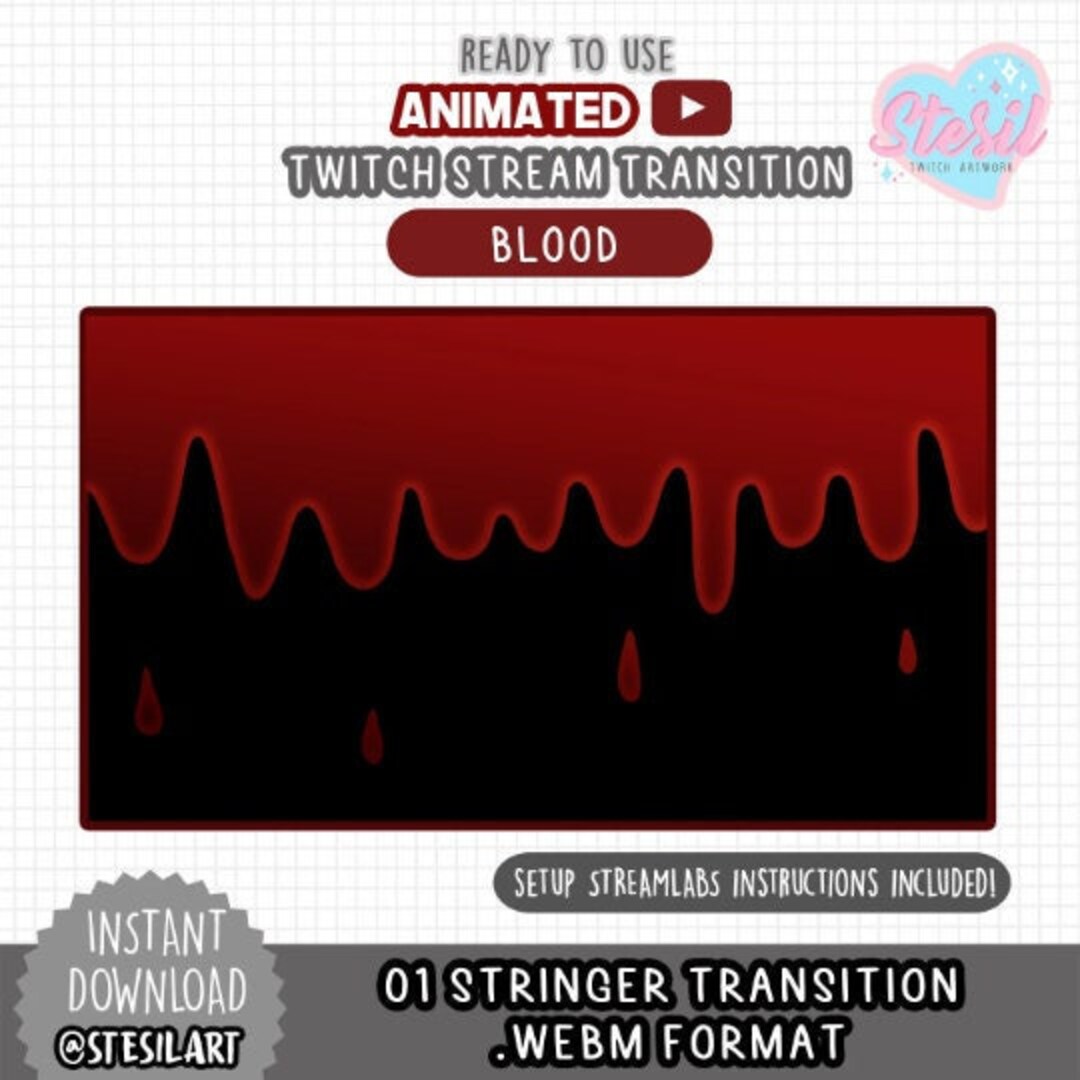 Twitch Stinger Transition / Blood / Halloween / Horror / Terror / Dark ...
