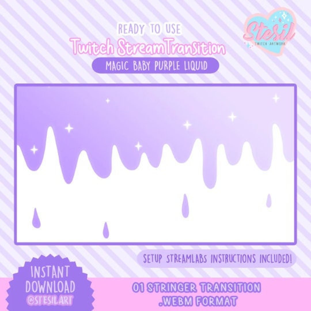 Twitch Stinger Transition / Magic Baby Purple Liquid / Spark / Glitter ...