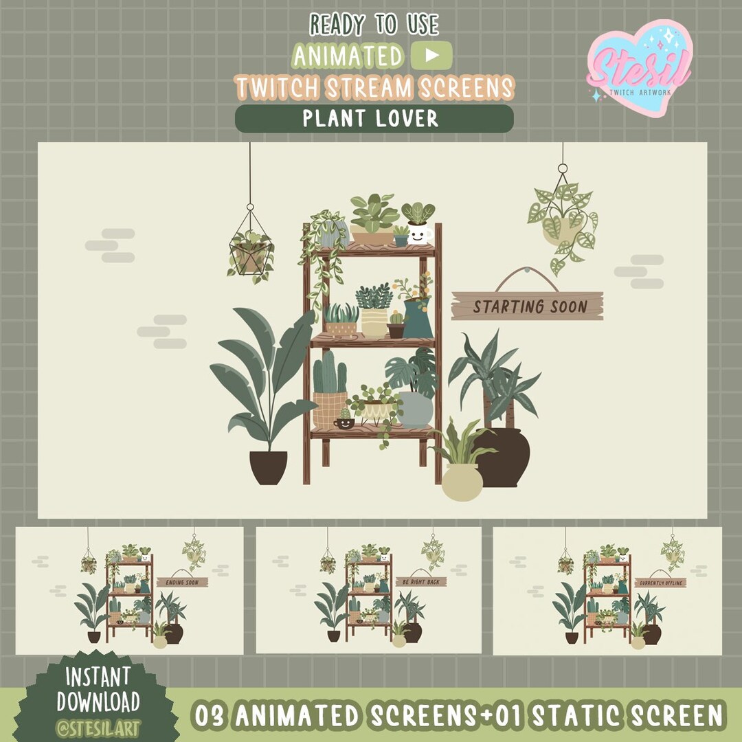 Twitch Stream Screens / PLANT LOVER Theme / Nature / Plants ...
