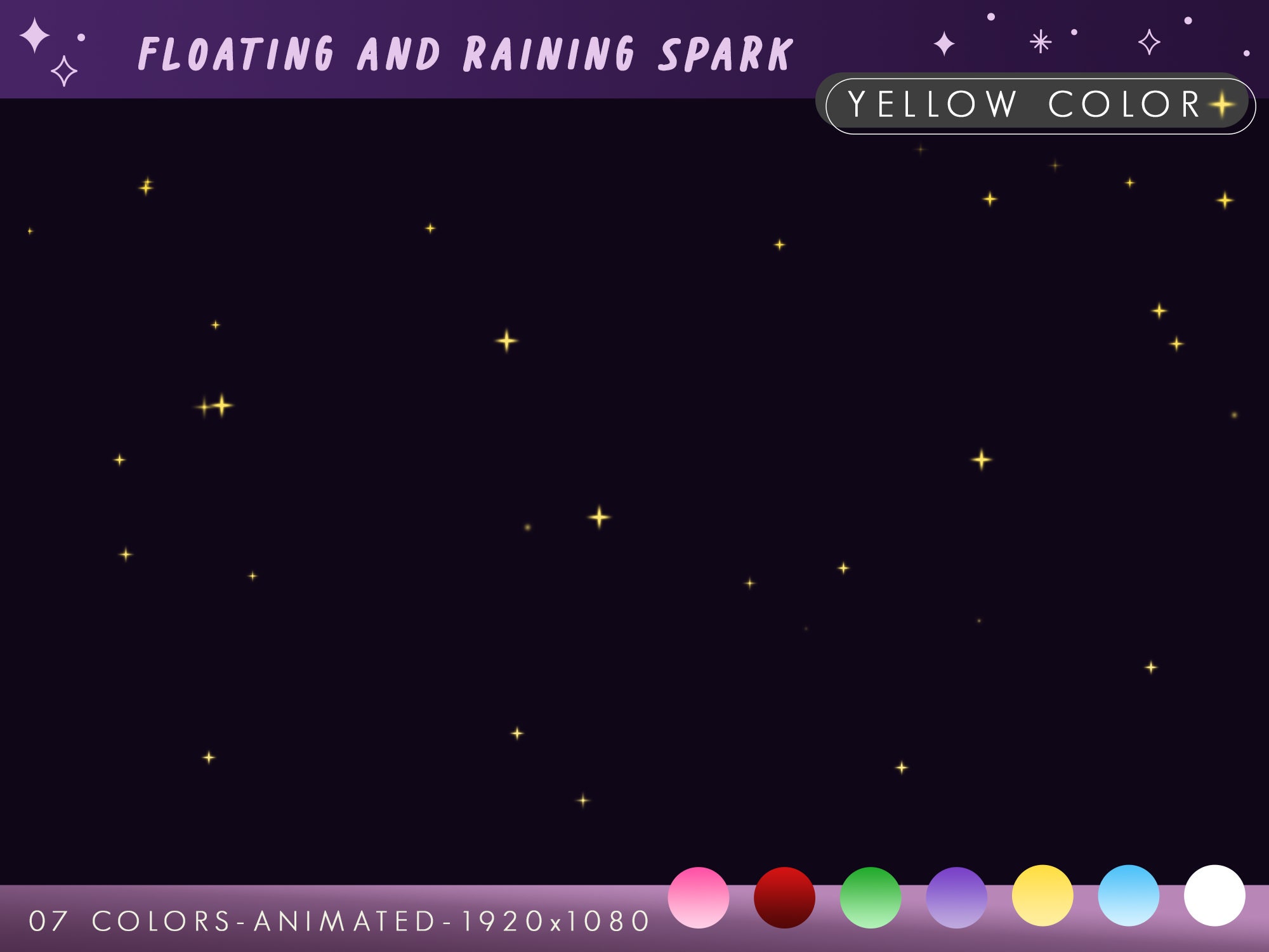Floating and Raining Sparkles / 07 Colors 02 Animations 14 Files ...