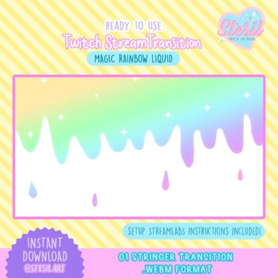 Twitch Stinger Transition / Magic Rainbow Liquid / Spark / - Etsy