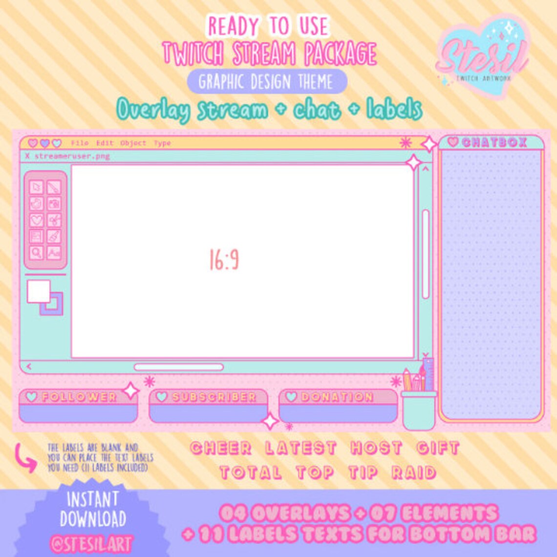 ANIMATED Twitch Stream Package / Graphic Design Theme / - Etsy