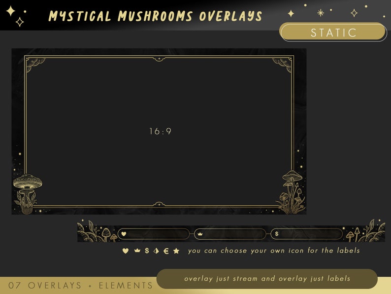ANIMATED Twitch Stream Package / Mystical Mushrooms Theme / Overlays ...