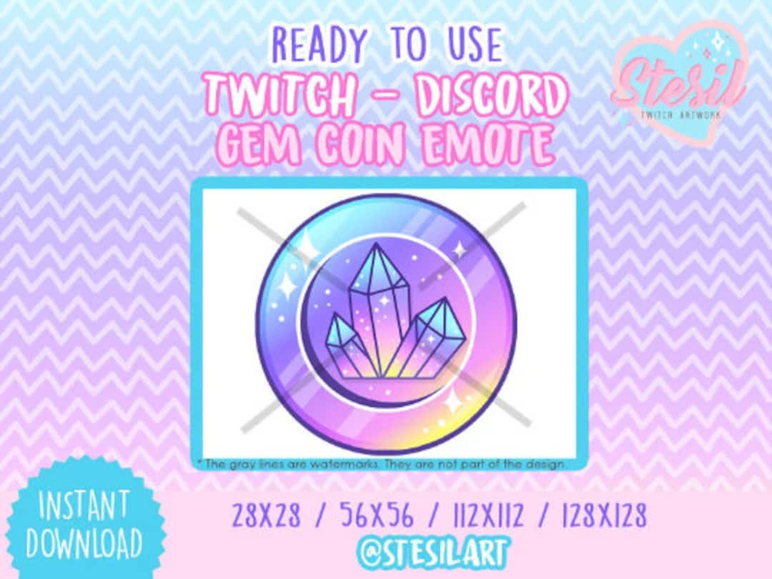 Twitch and Discord Emote / Gem Coin / Channel Point / Aesthetic ...