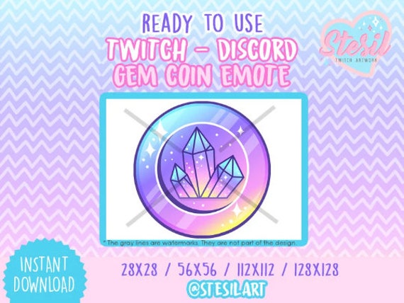 Twitch and Discord Emote / Gem Coin / Channel Point / - Etsy
