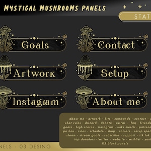 ANIMATED Twitch Stream Package / Mystical Mushrooms Theme / Overlays ...
