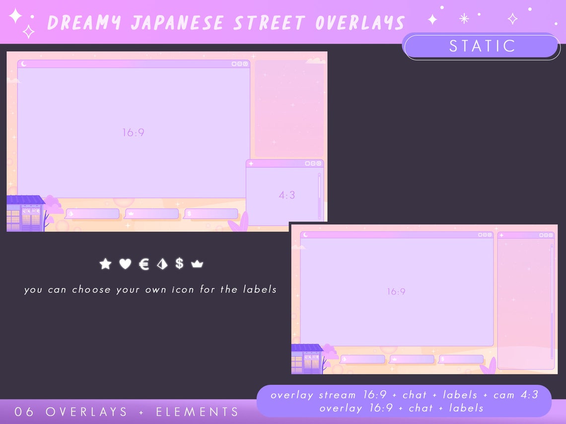 ANIMATED Twitch Stream Package / Dreamy Japanese Street Theme - Etsy