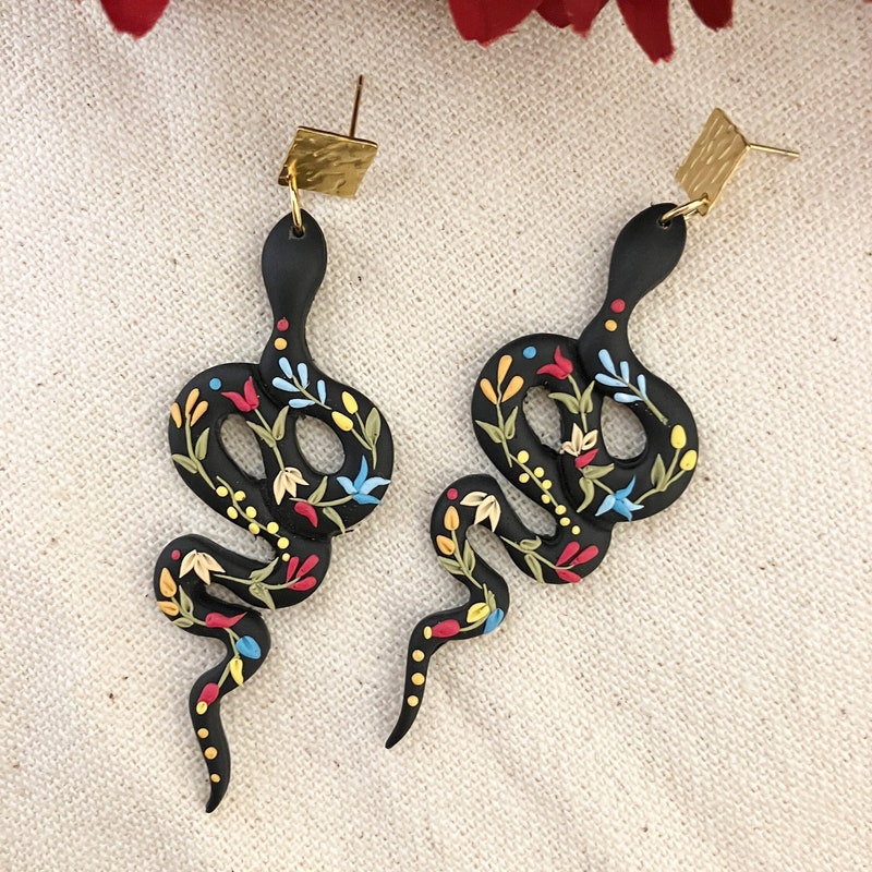 Snake Earrings - Etsy