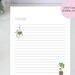 Notes Page Printable Plants, Notes Digital Download, Printable Lined ...