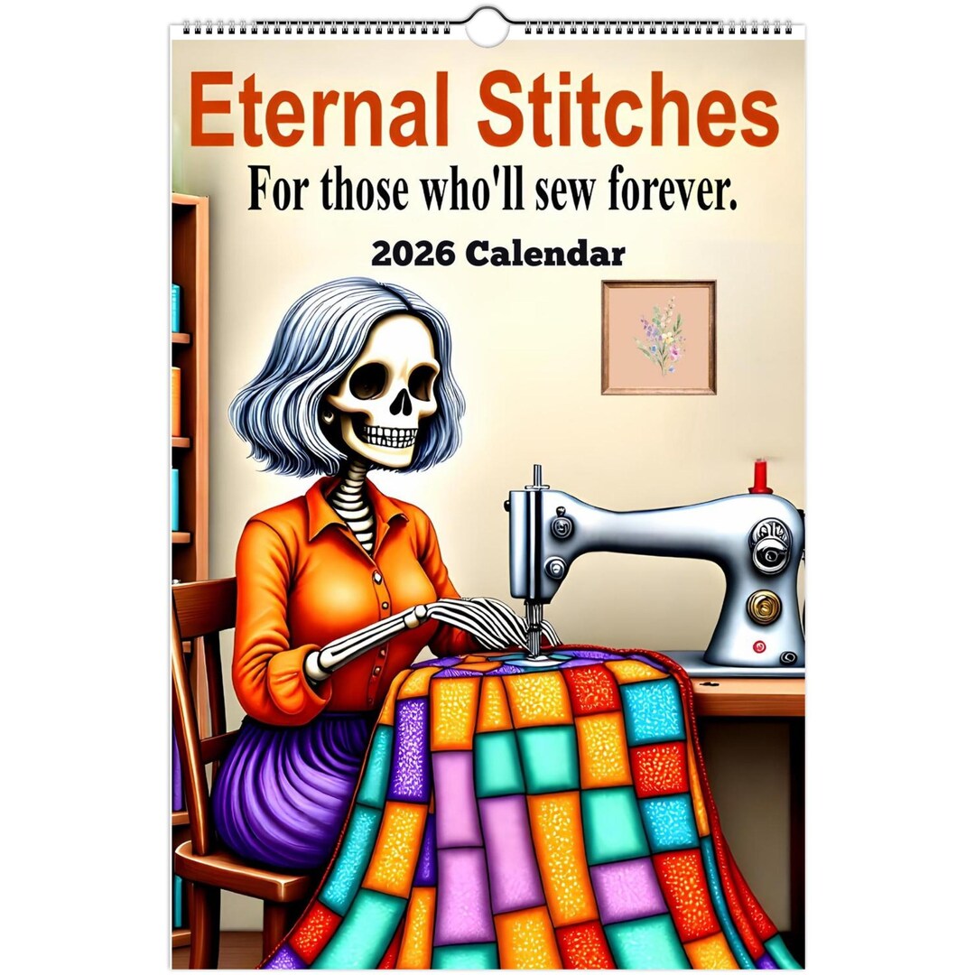 2026 Quilter Calendar: Funny Skeleton Sewing Humor (11x16.5) - Etsy