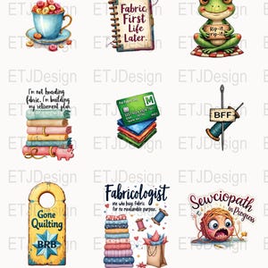 Funny Sewing Quotes Stickers, Quilting Lover PNG (printable) - Etsy