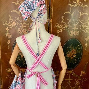 4pc Quilted Block-print Apron With Matching Bandana and Towel Set - Etsy