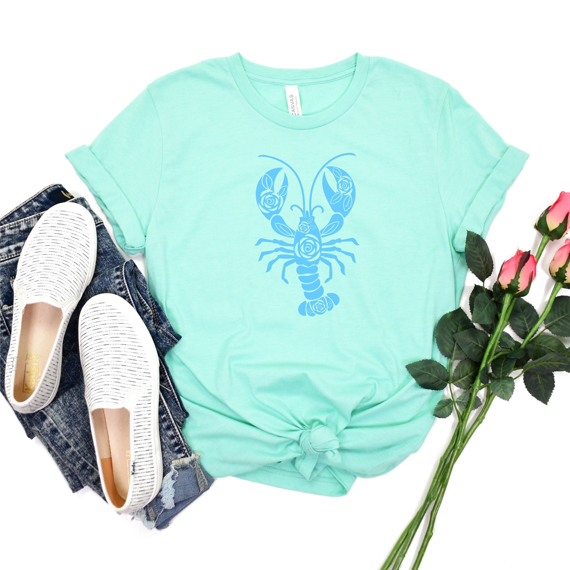 Lobster With Roses SVG Png/ Lobster SVG/ Mandala Lobster - Etsy