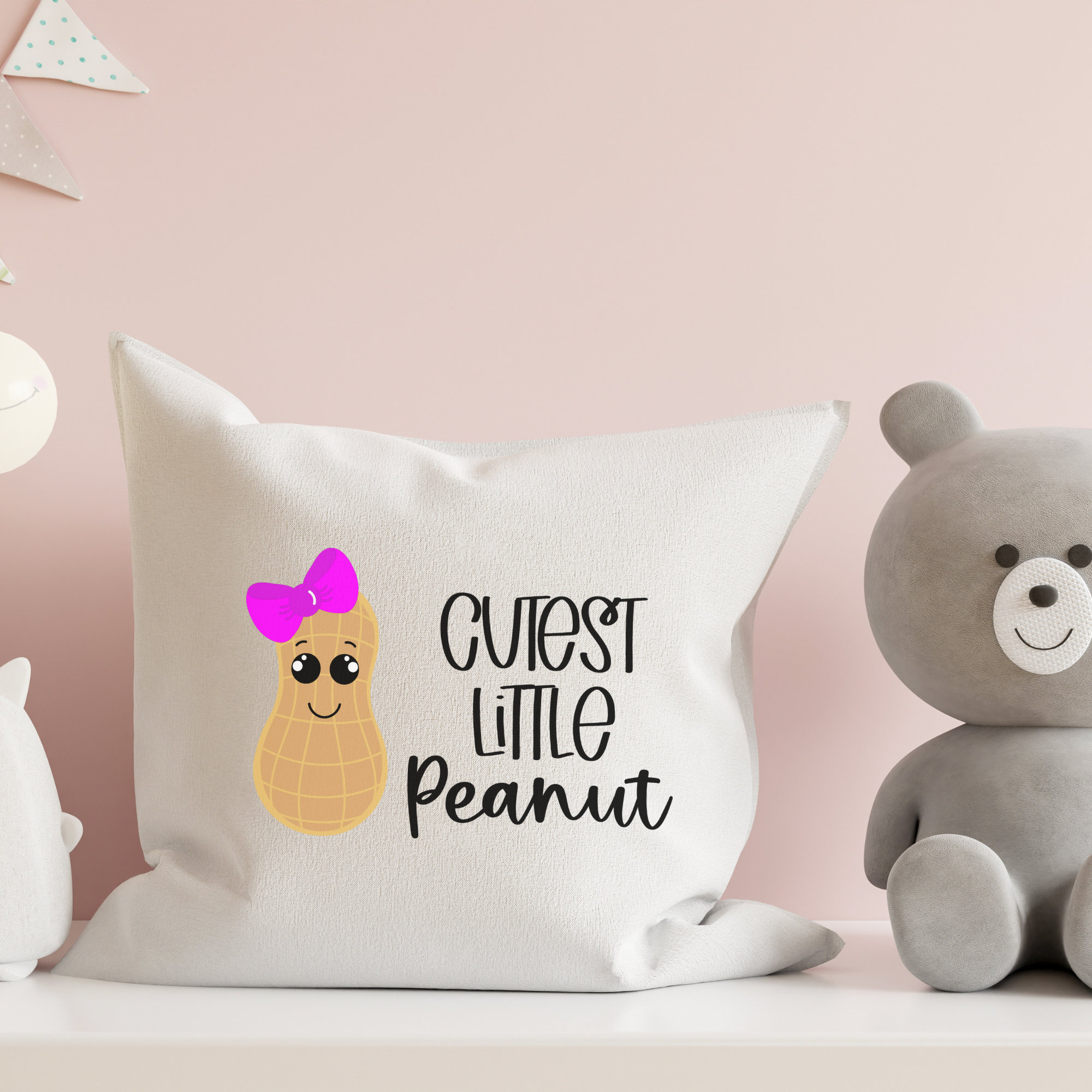 Cutest Little Peanut Svg/ Little Girl Peanut Svg/ Cute Baby Onesie Svg ...