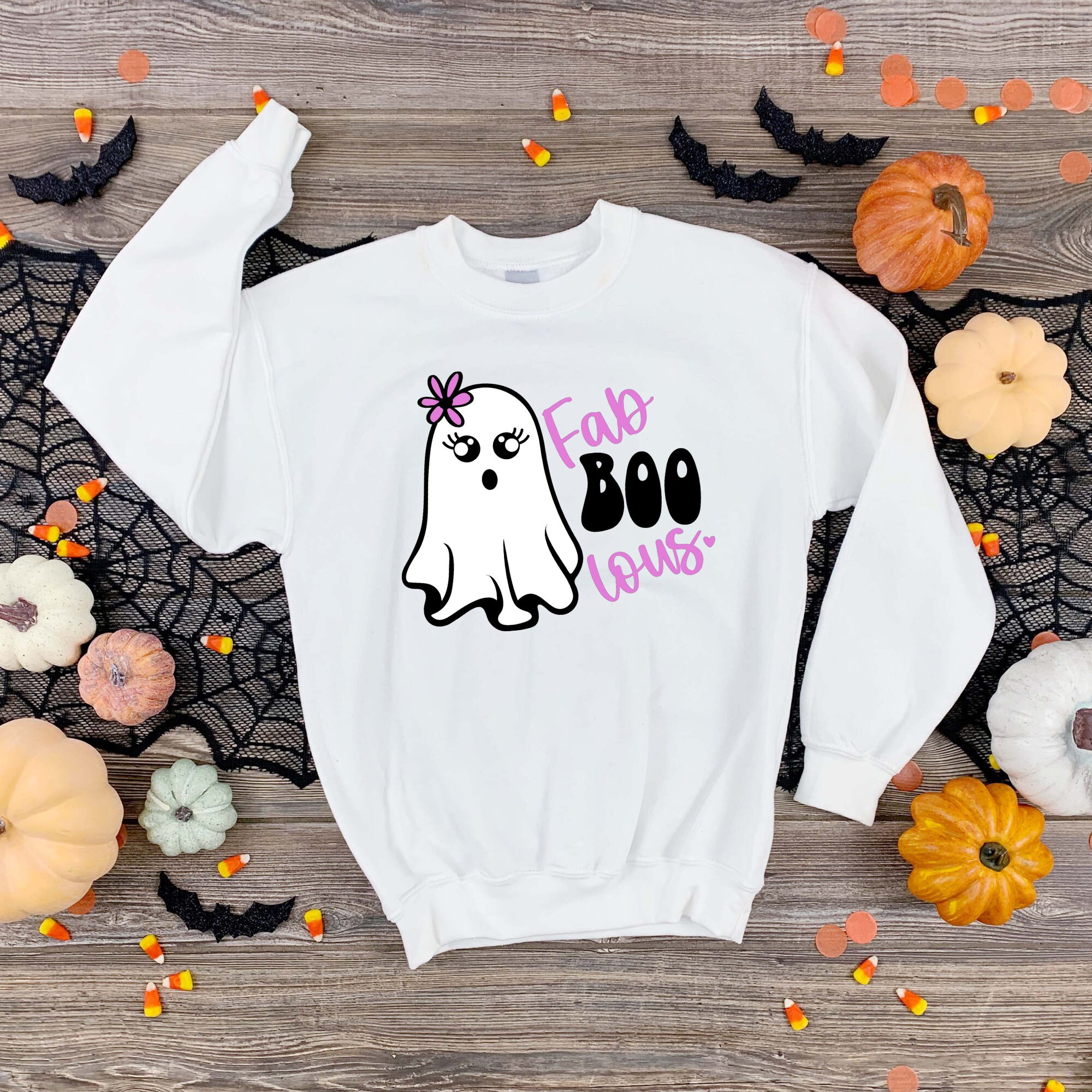 Fab BOO Lous Svg Png/ Cute Ghost Svg Png/ Whimsical Ghost Clip Art ...