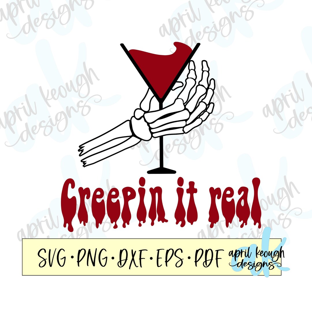 Creepin It Real Svg Png/ Halloween Svg Png/ Skeleton Hand Cut File ...