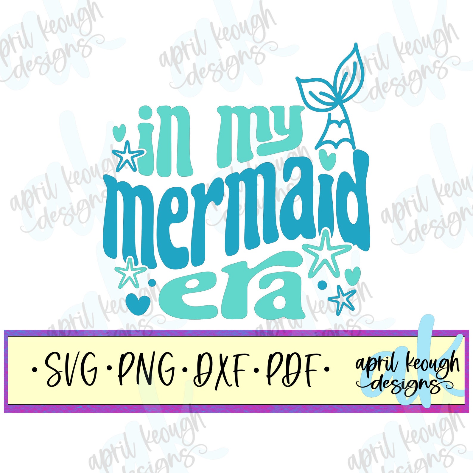 In My Mermaid Era Retro Svg Png/ Mermaid Svg Png/ Mermaid Tail Cut File ...