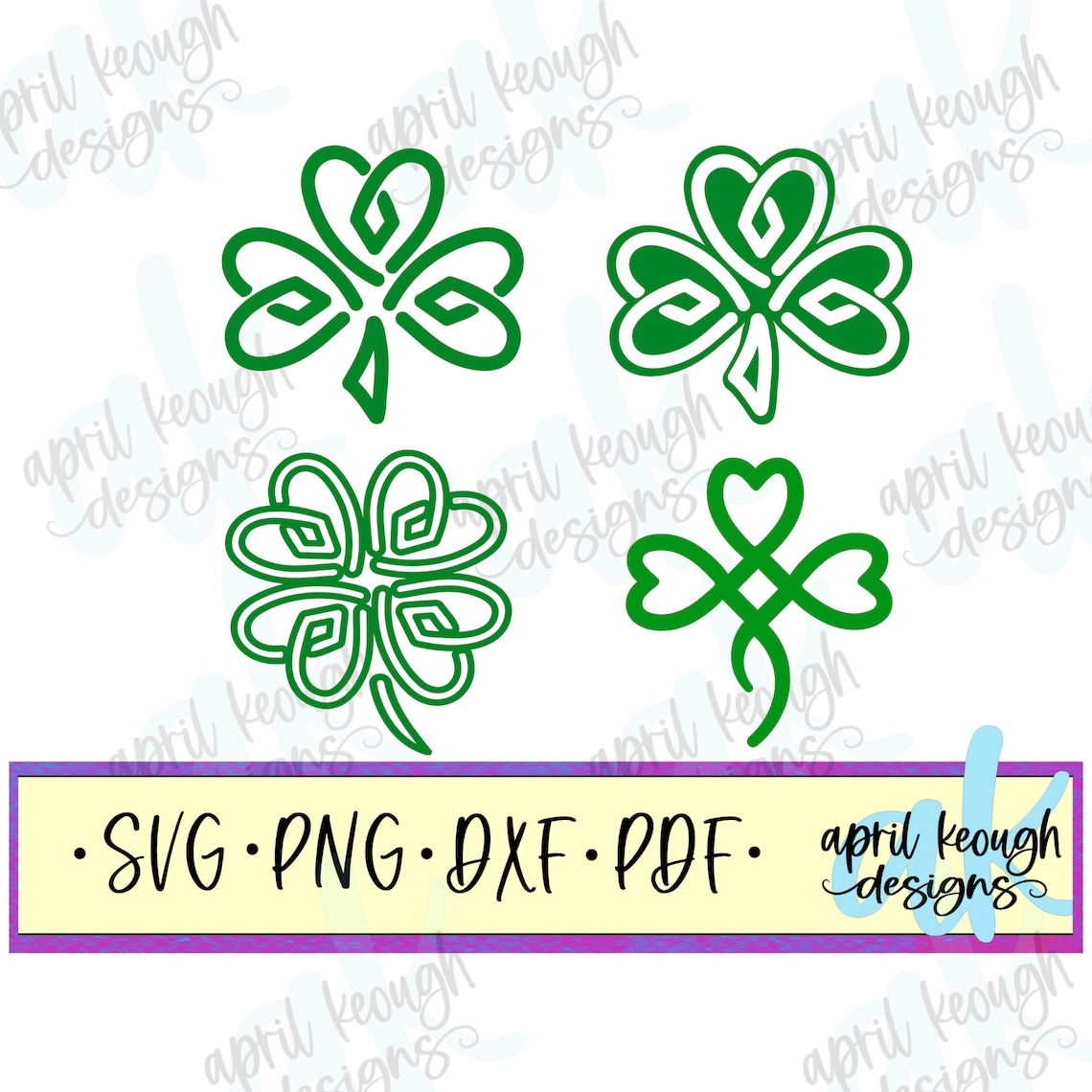 Celtic Shamrock Bundle Svg Png/ Lucky Clover Clip Art/ St Patricks Day ...