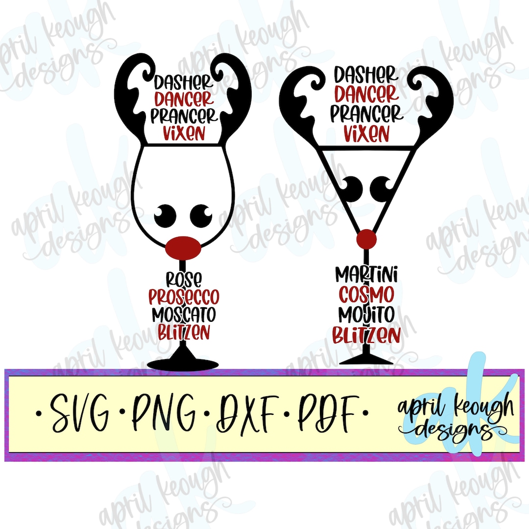 Funny Reindeer Names Bundle Svg Png/ Christmas Cocktails Svg/ Funny ...