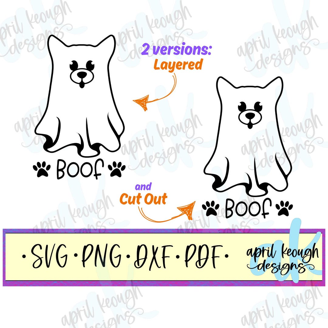 Halloween Ghost Dog Svg Png/ Cute Boo Dog Png/ Scary Dog Clip Art/ Pet ...