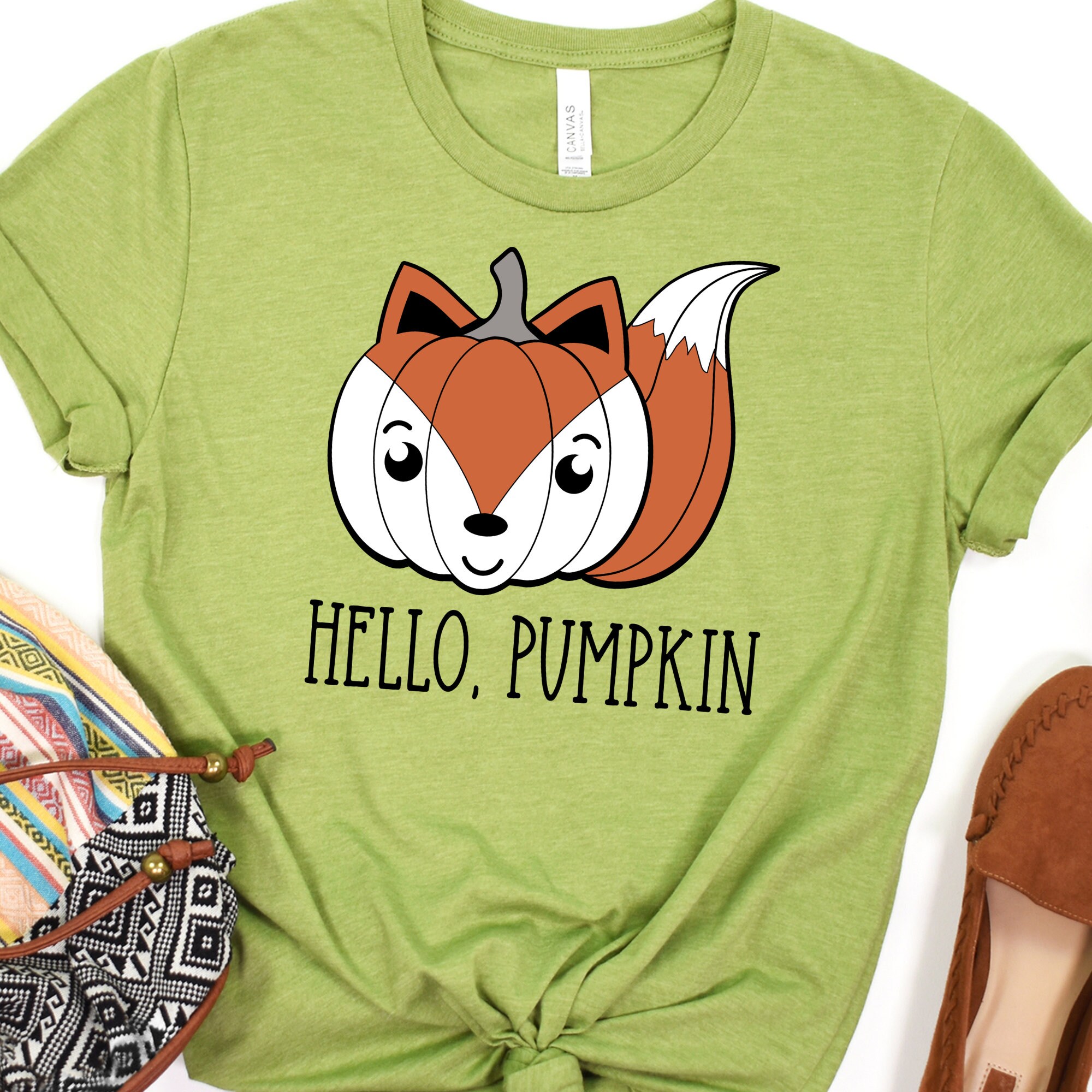 Hello Pumpkin Fox Svg Png/ Fall Pumpkin Svg Png/ Pumpkin Fox Clip Art ...