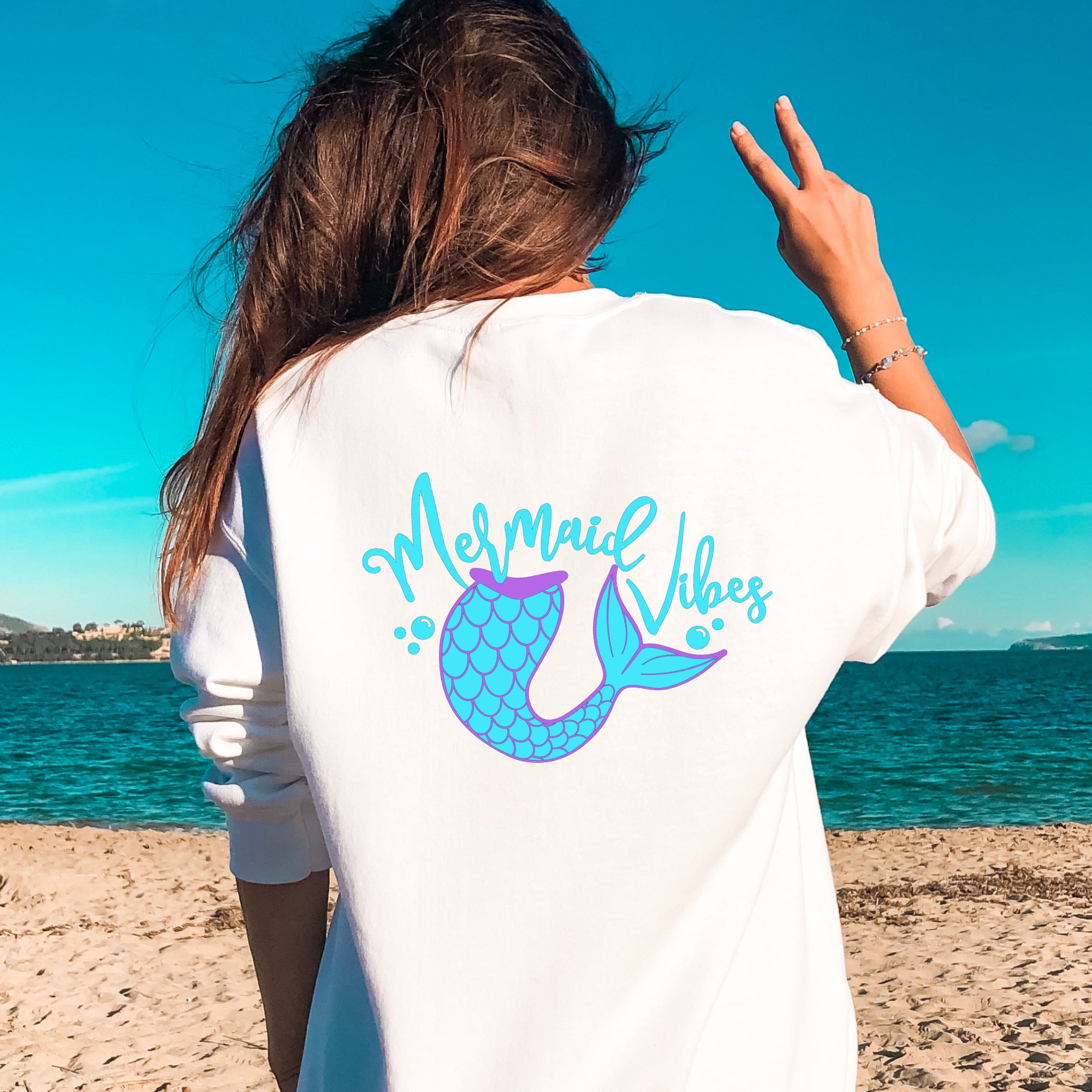 Mermaid Vibes Svg/ Mermaid Tail Svg/ Mermaid Vibes Cricut/ Mermaid T ...