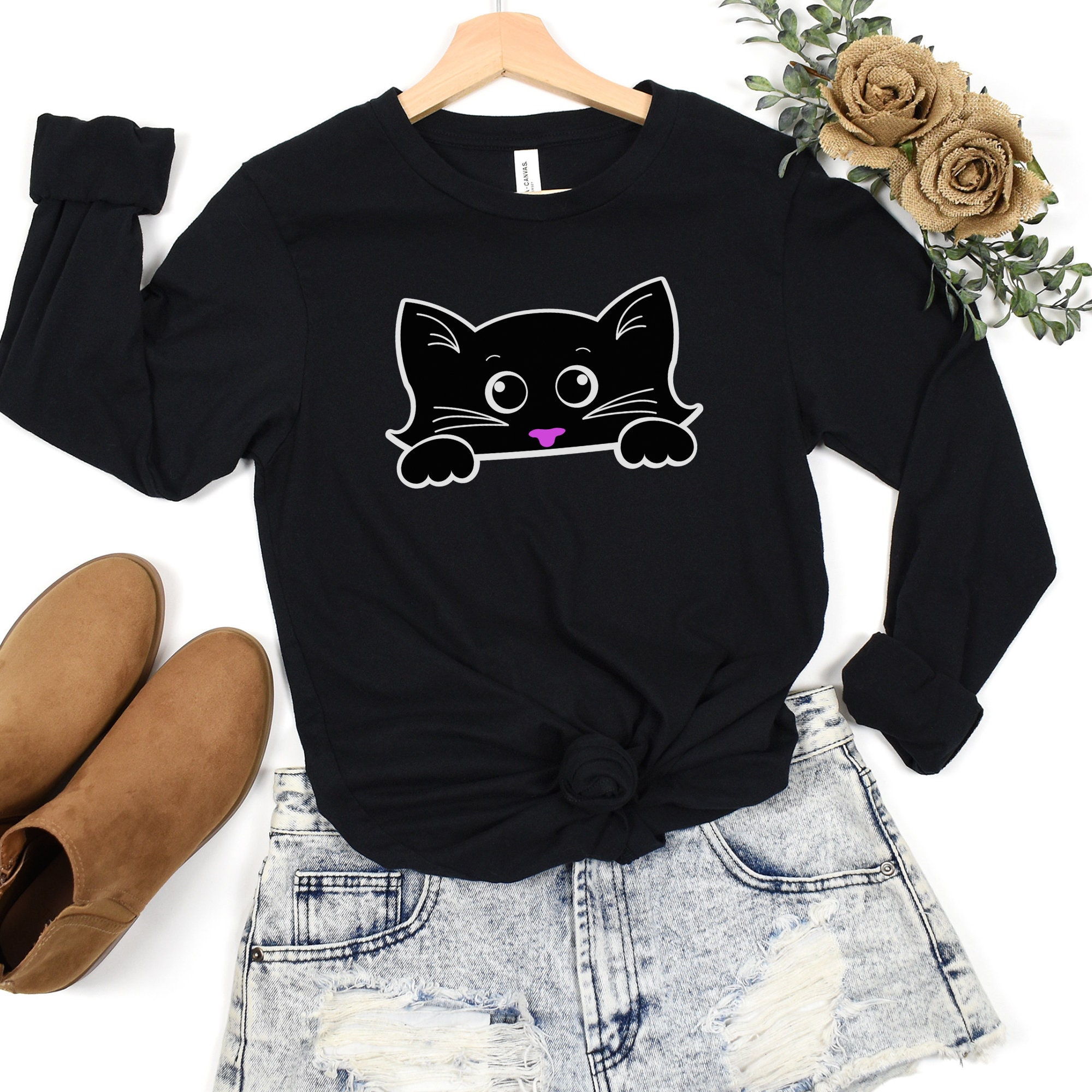 Cute Staring Kitty Svg Png/ Cute Kitty Svg Png/ Funny Kitty Svg/ Cute ...