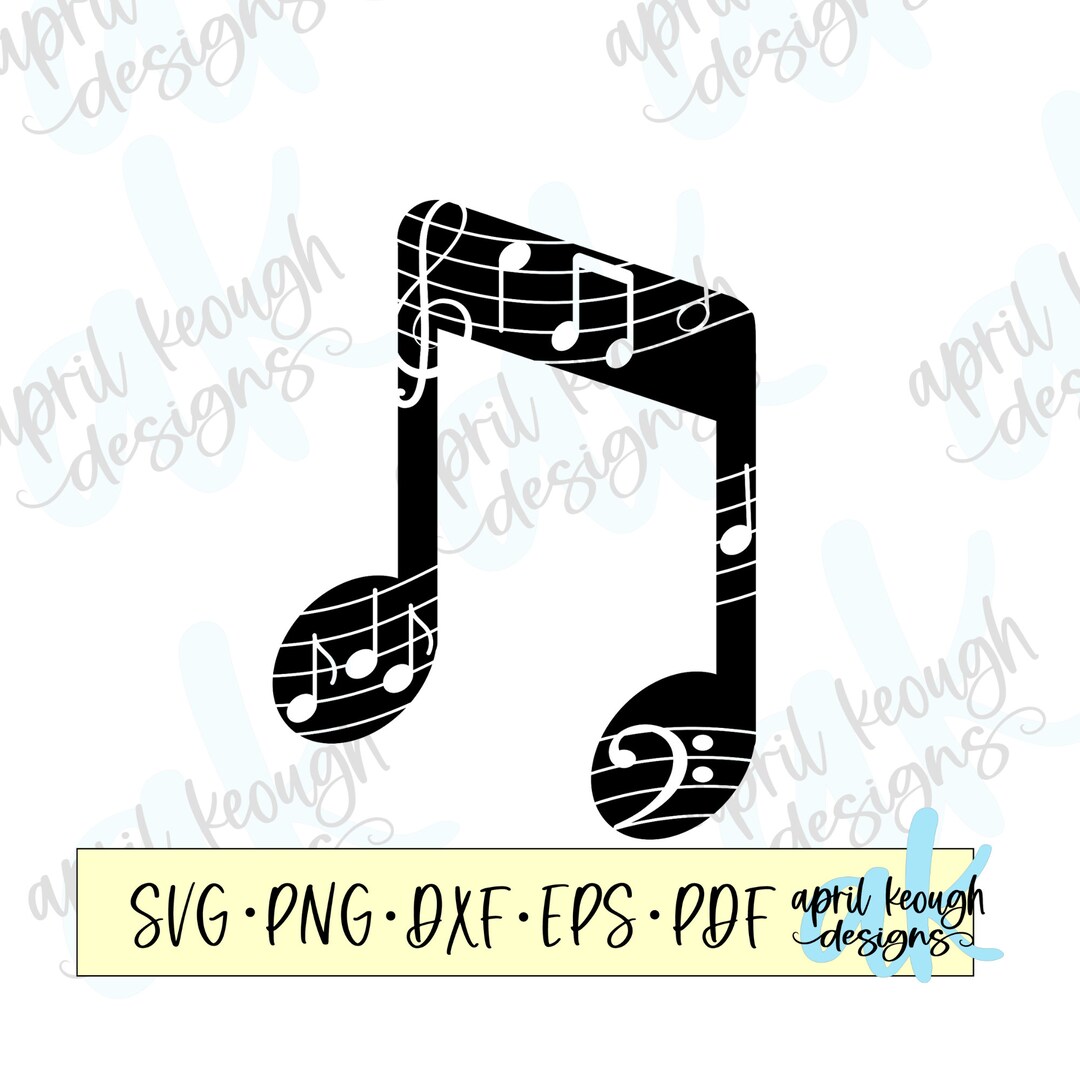 Music Notes Svg/ Mandala Music Notes Svg/ Music Notes Clip Art/ Music ...