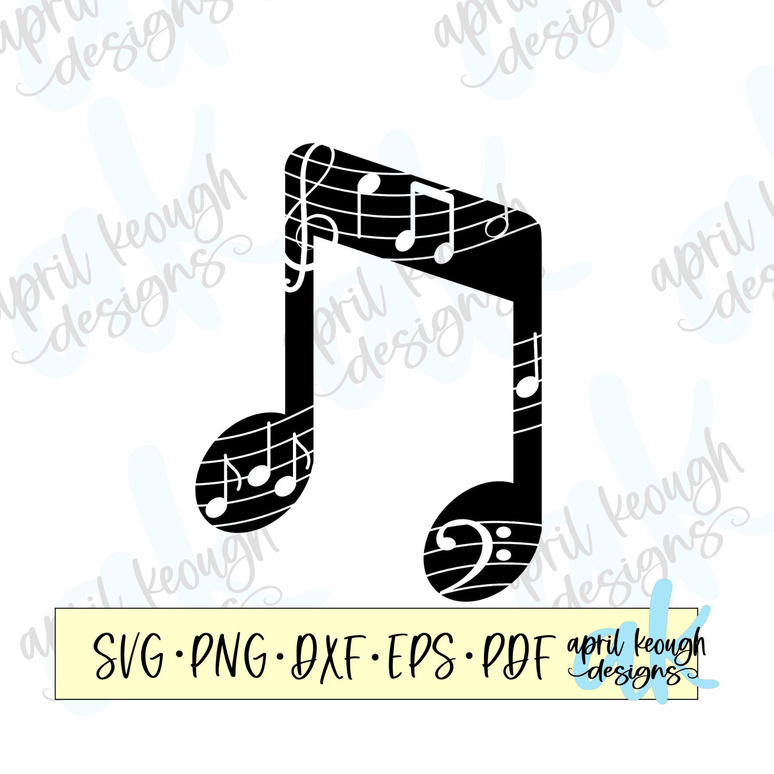 Music Notes Svg/ Mandala Music Notes Svg/ Music Notes Clip Art/ Music ...