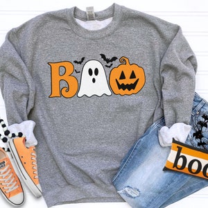 Boo Svg Png/ Boo Ghost Pumpkin Svg Png/ Whimsical Boo Clip Art/ Cute ...