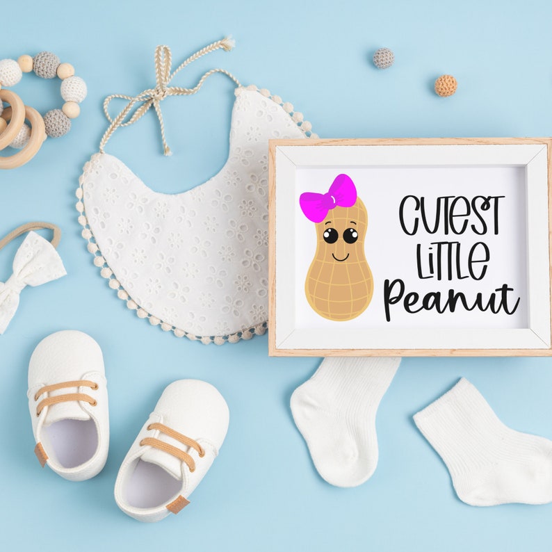 Cutest Little Peanut Svg/ Little Girl Peanut Svg/ Cute Baby - Etsy