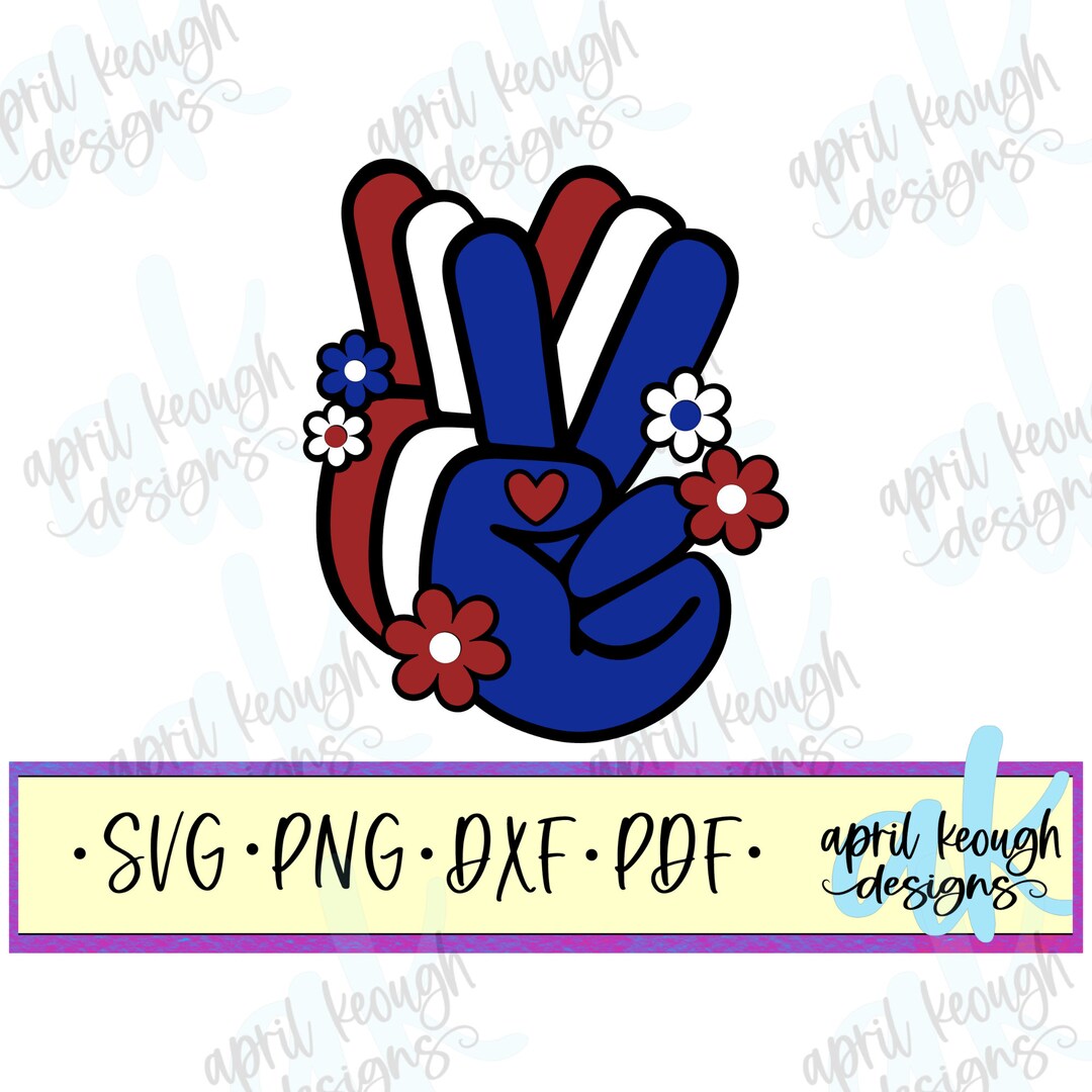 Retro Patriotic Peace Sign Svg Png/ Red White Blue Peace Sign Clip Art ...