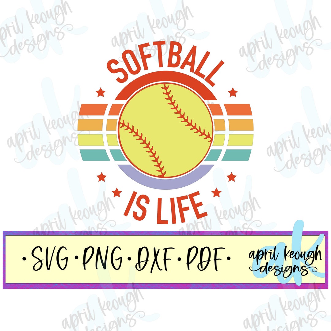 Softball is Life Retro Svg Png/ Retro Softball Svg Png/ Softball Clip ...