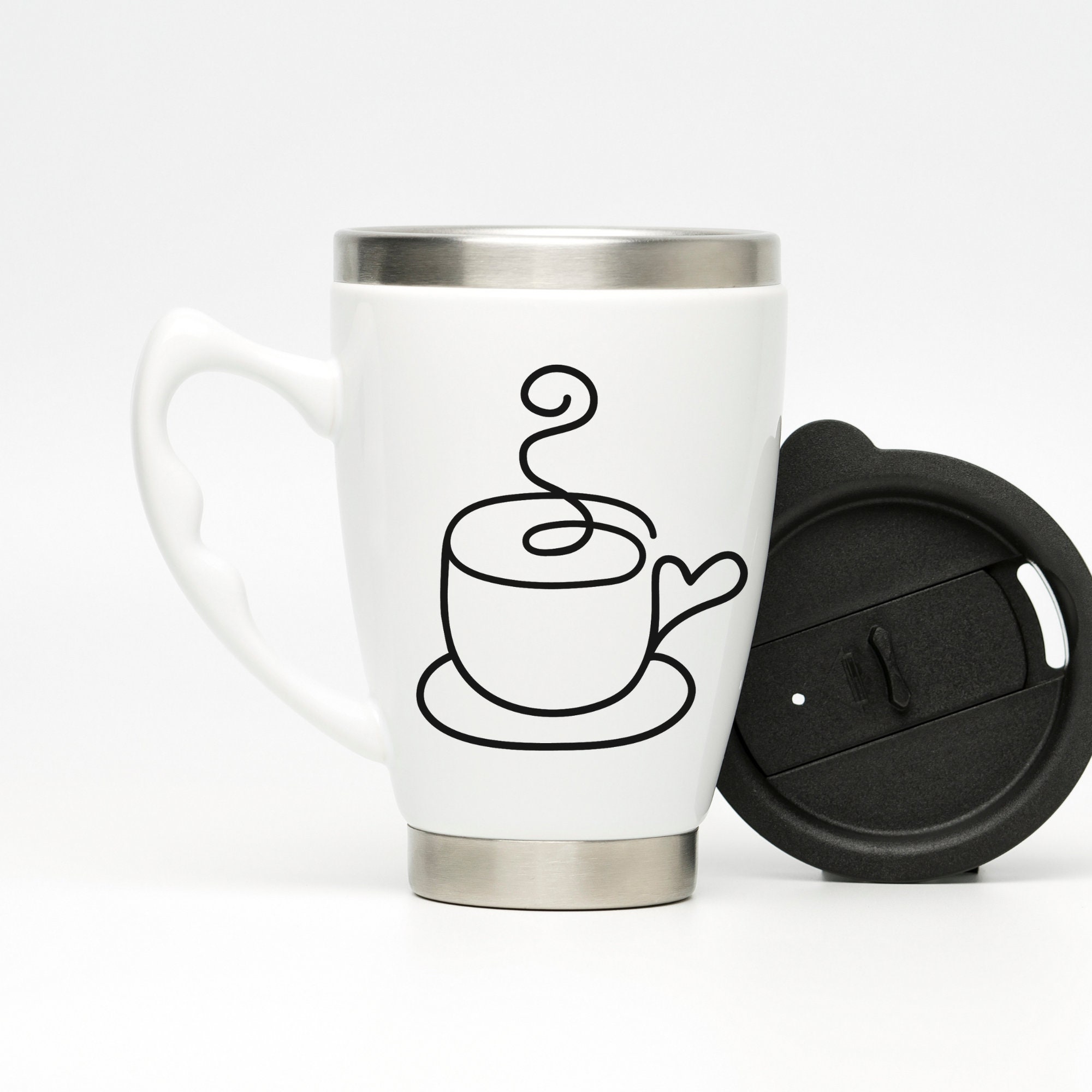 Coffee Line Art Svg/ Coffee Svg/ Coffee Line Art Cut File/ Coffee Cup ...