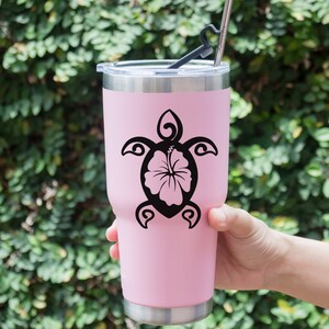 Hibiscus Sea Turtle Cut Out Svg/ Hibiscus Sea Turtle Svg/ Flower Sea ...