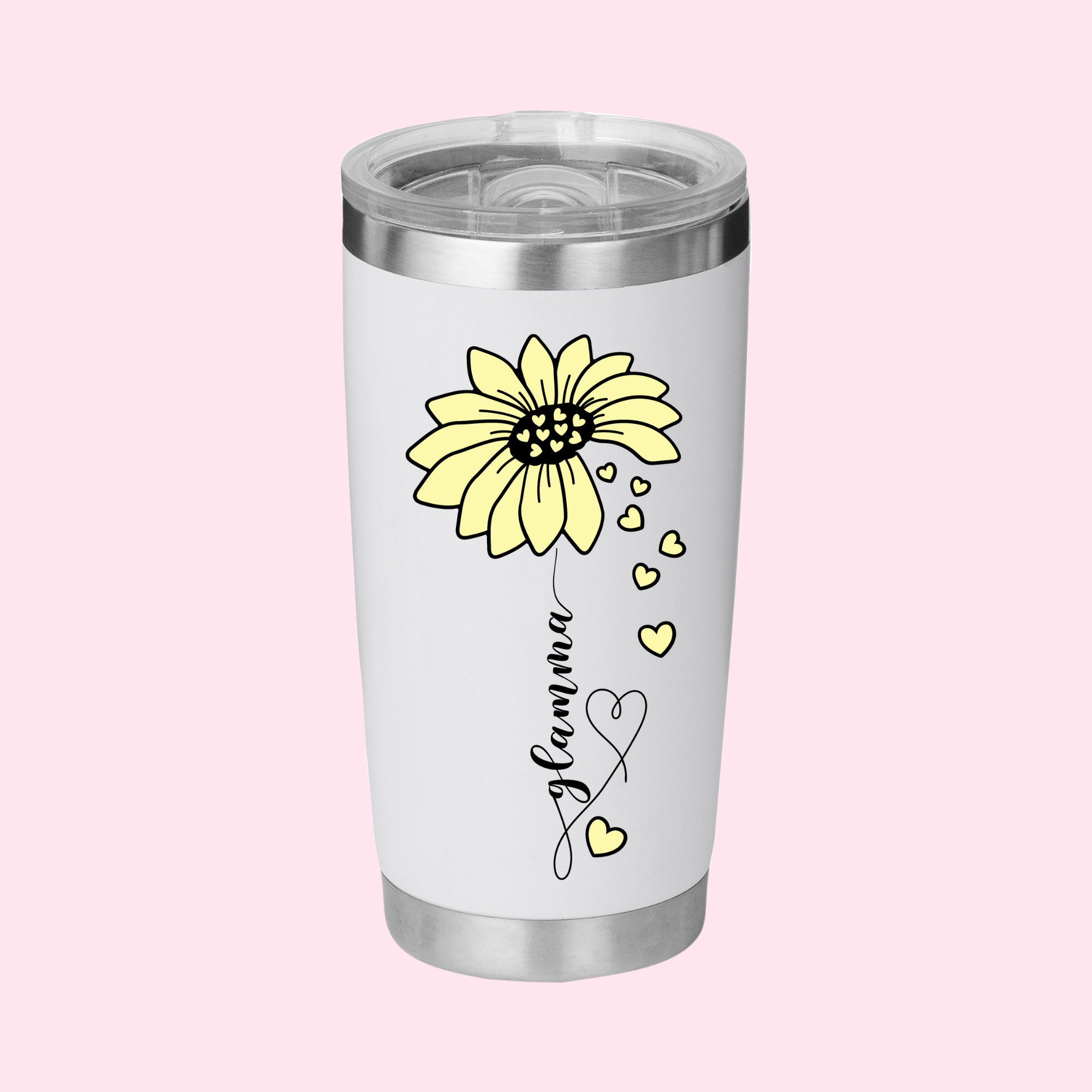 Glamma Flower With Hearts Svg Png/ Mother's Day Flower Cut File Cricut ...