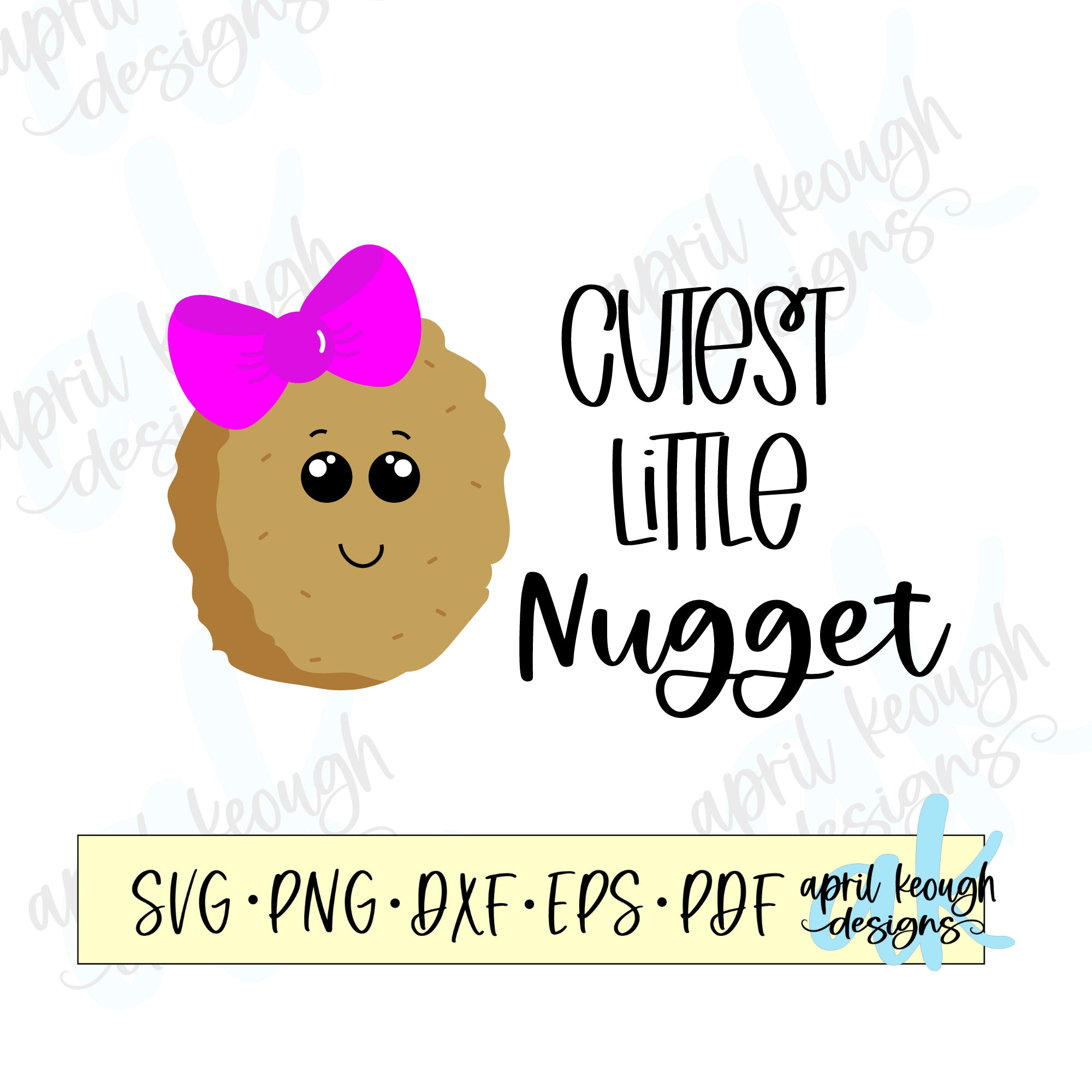 Cutest Little Nugget Svg Png/ Chicken Nugget SVG Png/ Cutest Baby Girl ...