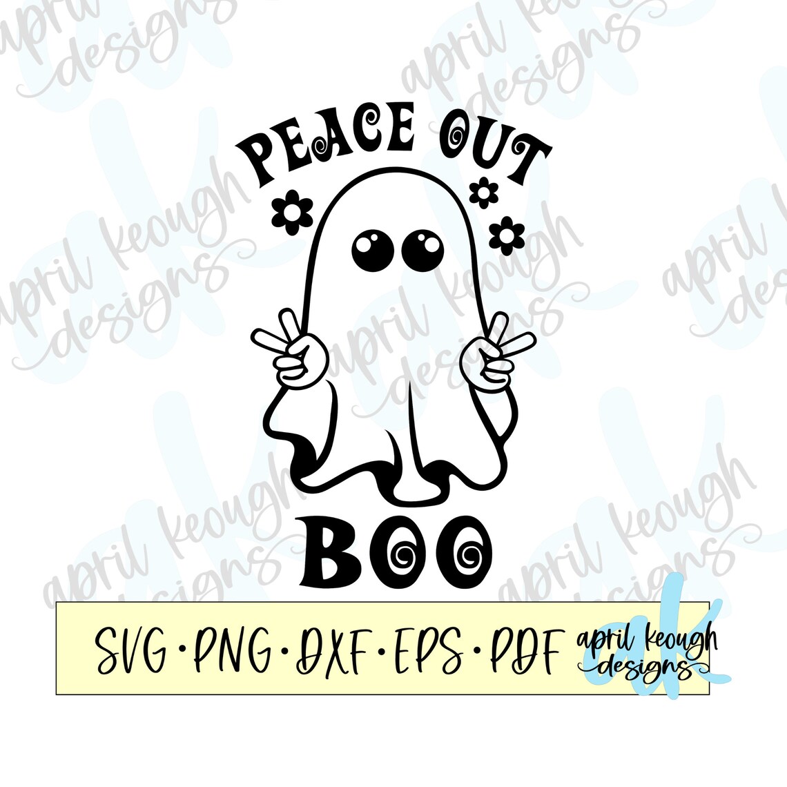 Peace Out Boo Svg Png/ Retro Ghost Svg Png/ Hippie Ghost Clip - Etsy