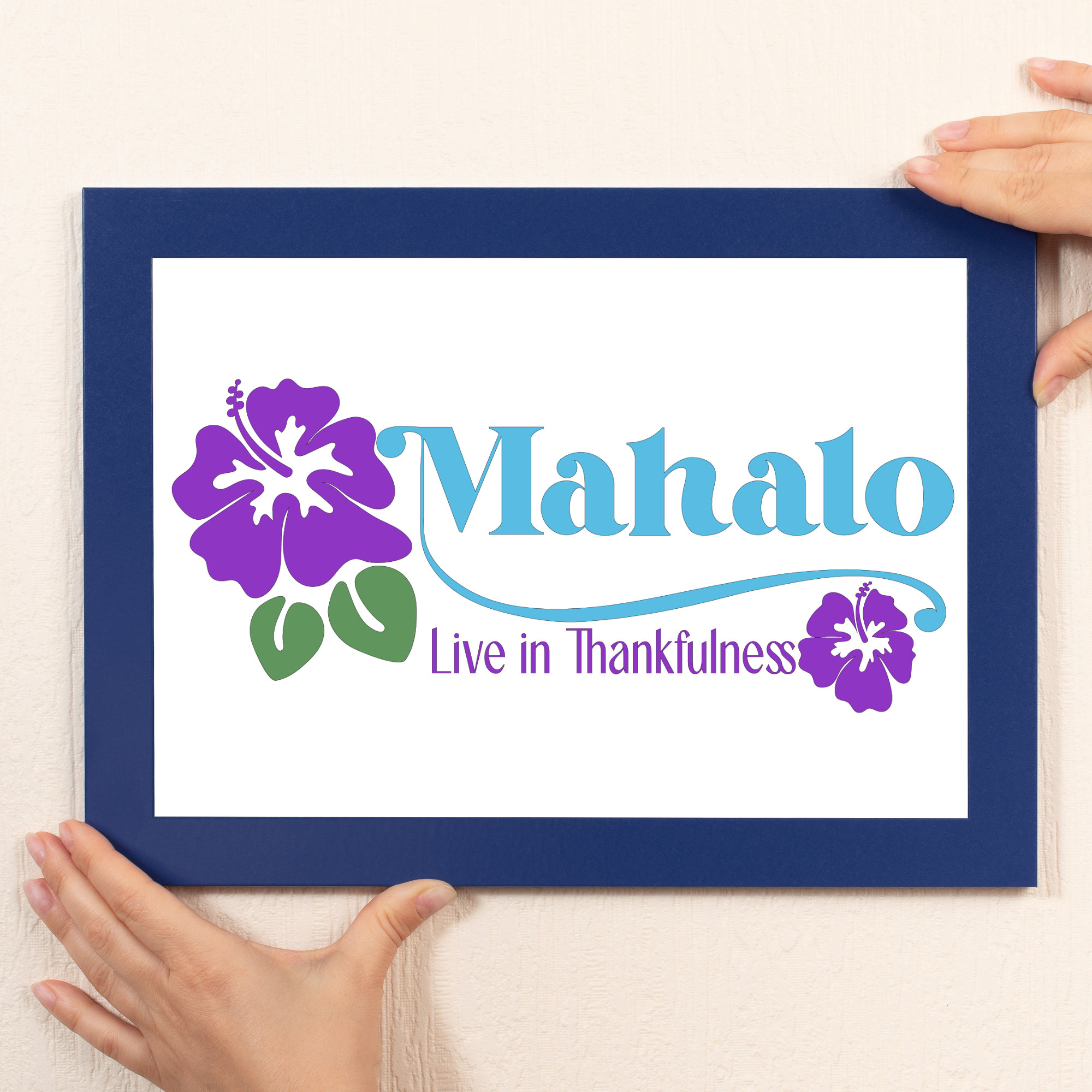 Mahalo Svg Png/ Live in Thankfulness Svg Png/ Mahalo Meaning Clip Art ...
