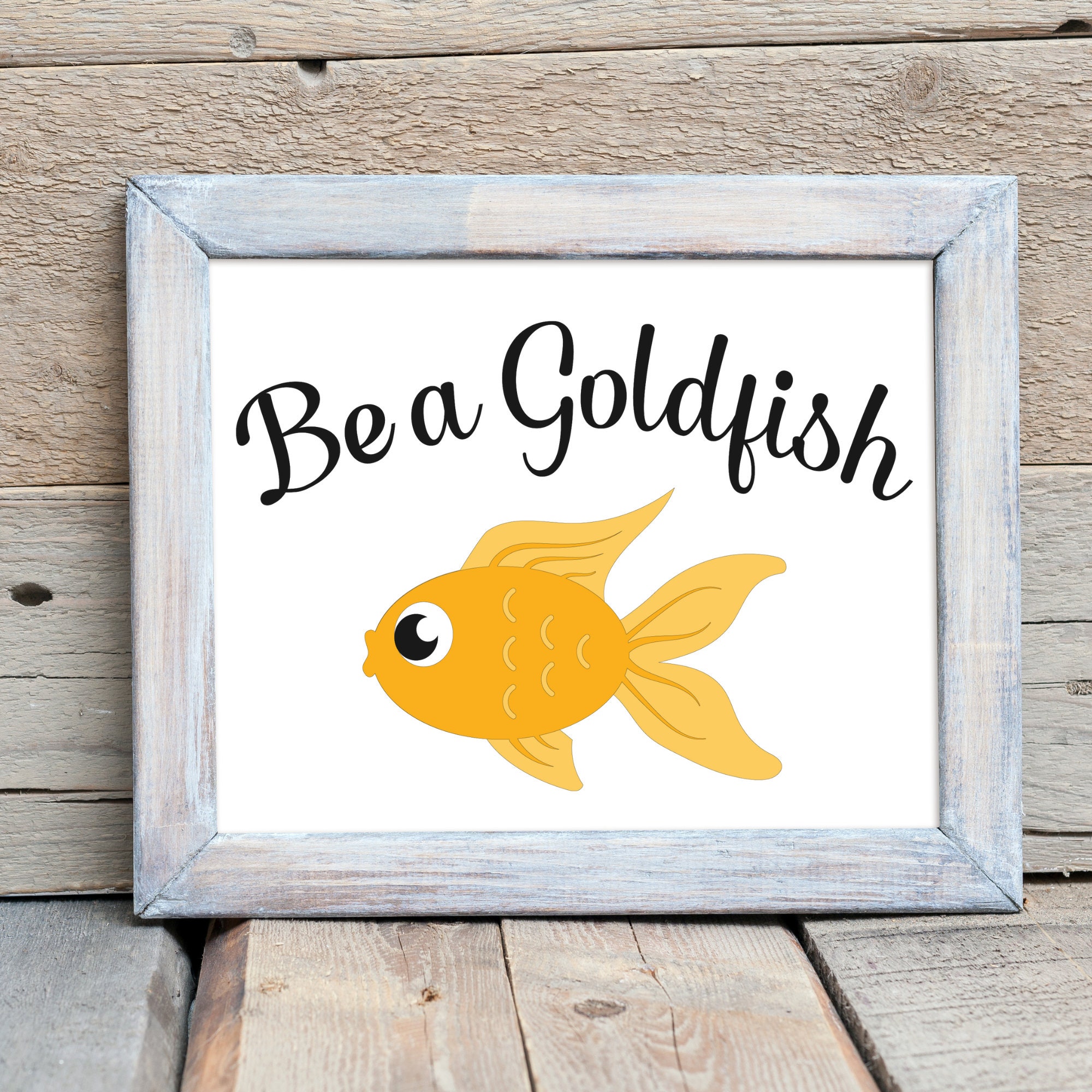 Be a Goldfish Svg Png/ Be a Goldfish Clip Art/ Be a Goldfish Quote Svg ...
