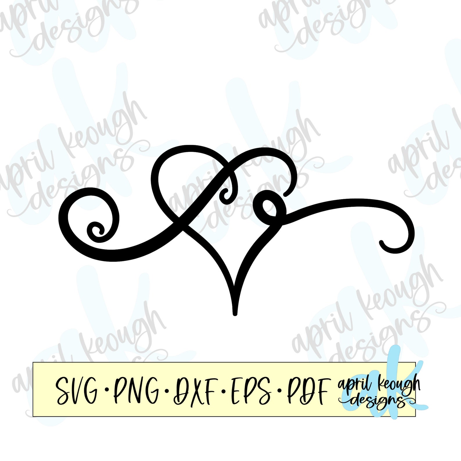 Swirl Heart Svg Png/ Heart With Swirls Svg Png/ Heart With Swirls Cut ...