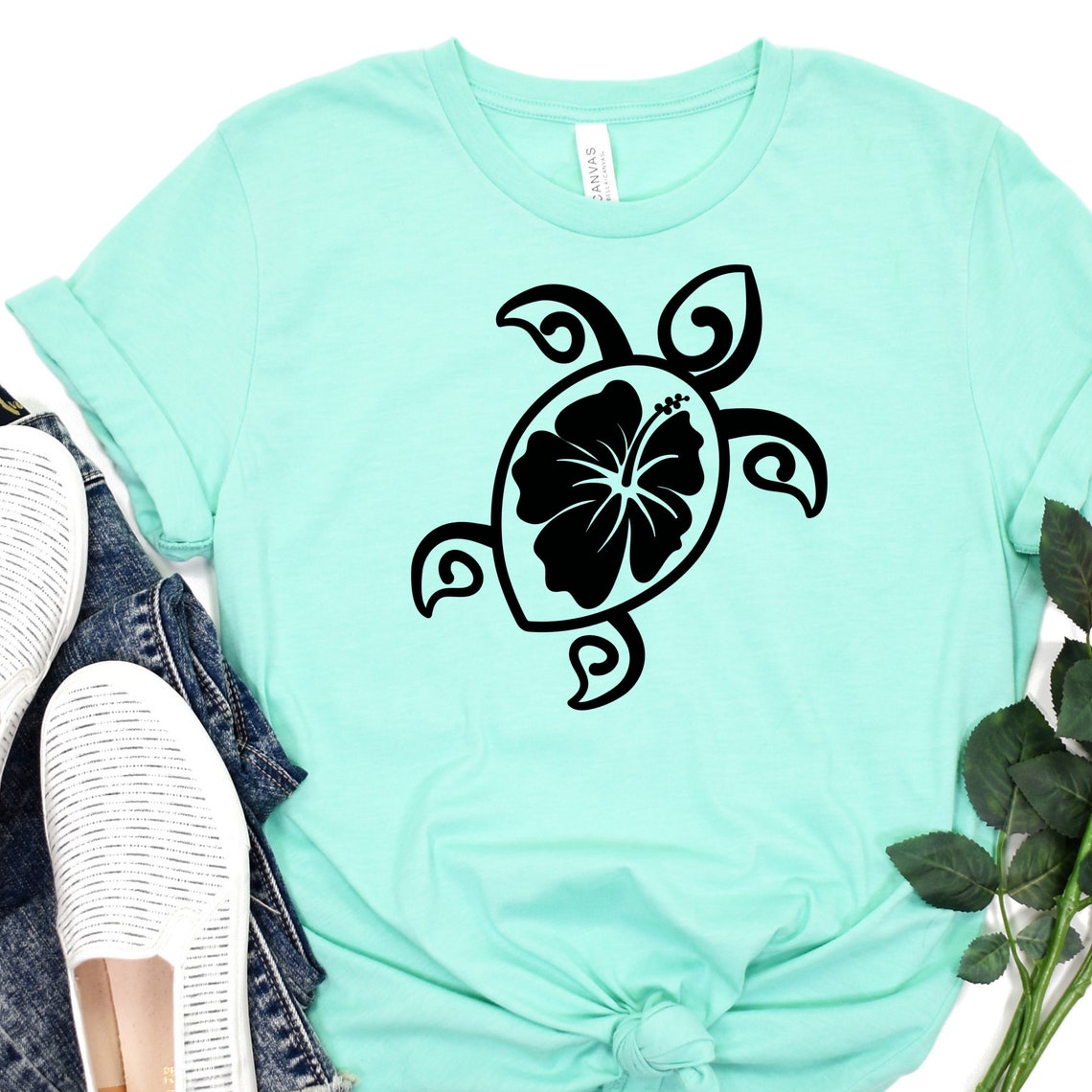 Hibiscus Sea Turtle Svg/ Flower Sea Turtle Svg/ Sea Turtle - Etsy