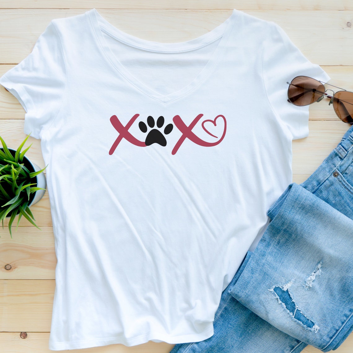 XOXO Paw Print Svg Png/ Paw Print Svg Png/ Love My Dog Love - Etsy