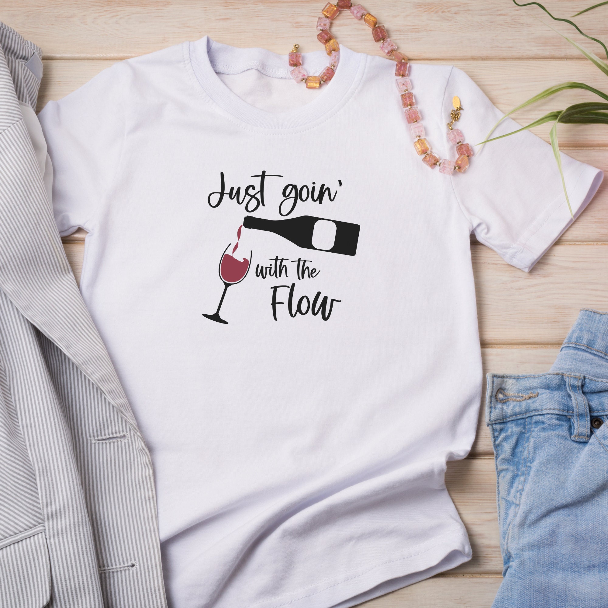 Just Going With the Flow Svg/ Go With the Flow Svg/ Wine Pouring Svg ...