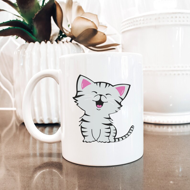 Yawning Kitty Svg/ Layered Svg Cat/ Cute Kitty Cut File/ Cat - Etsy