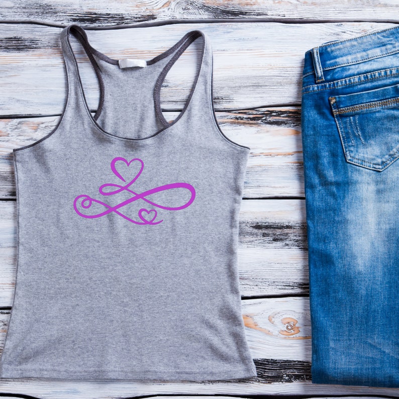 Infinity Swirls With Hearts Svg Png/ Double Heart Swirls Cut - Etsy