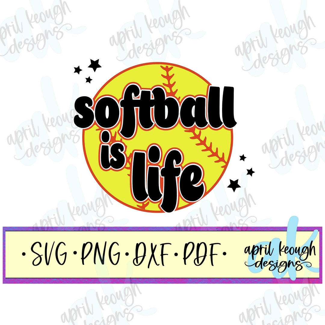 Softball is Life Svg Png/ Retro Softball Svg Png/ Softball Clip Art ...