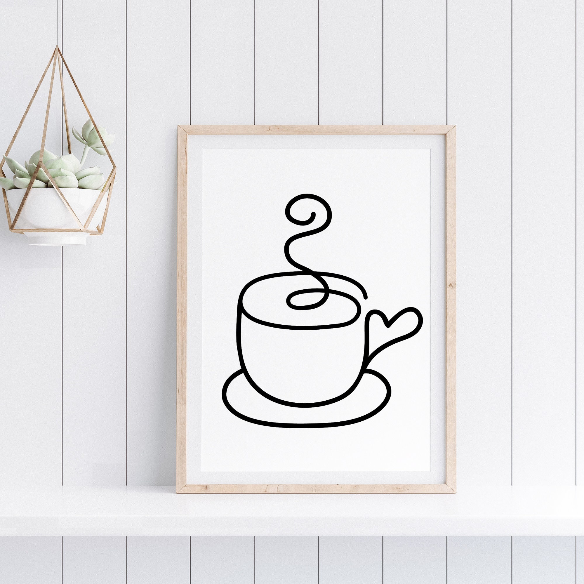 Coffee Line Art Svg/ Coffee Svg/ Coffee Line Art Cut File/ Coffee Cup ...