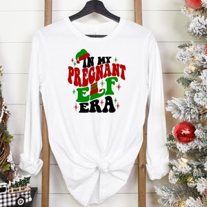 In My Pregnant Elf Era Retro Svg Png/ Christmas Pregnant Svg Png/ Retro ...